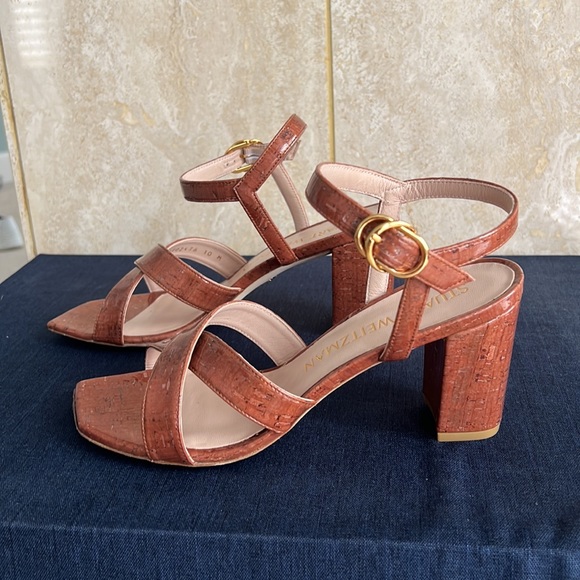 Stuart Weitzman | Shoes | Stuart Weitzman Analeigh Cork Sandals Size M ...